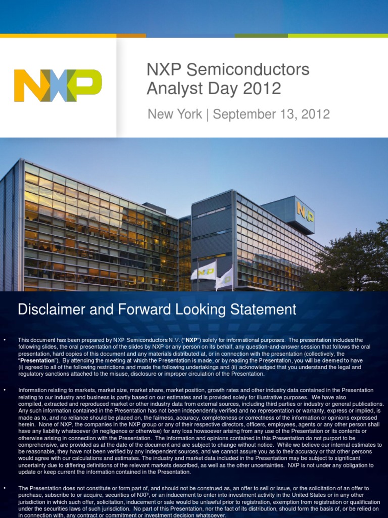 NXP 2012 Analyst Day Final | PDF | Near Field Communication | Personal ...