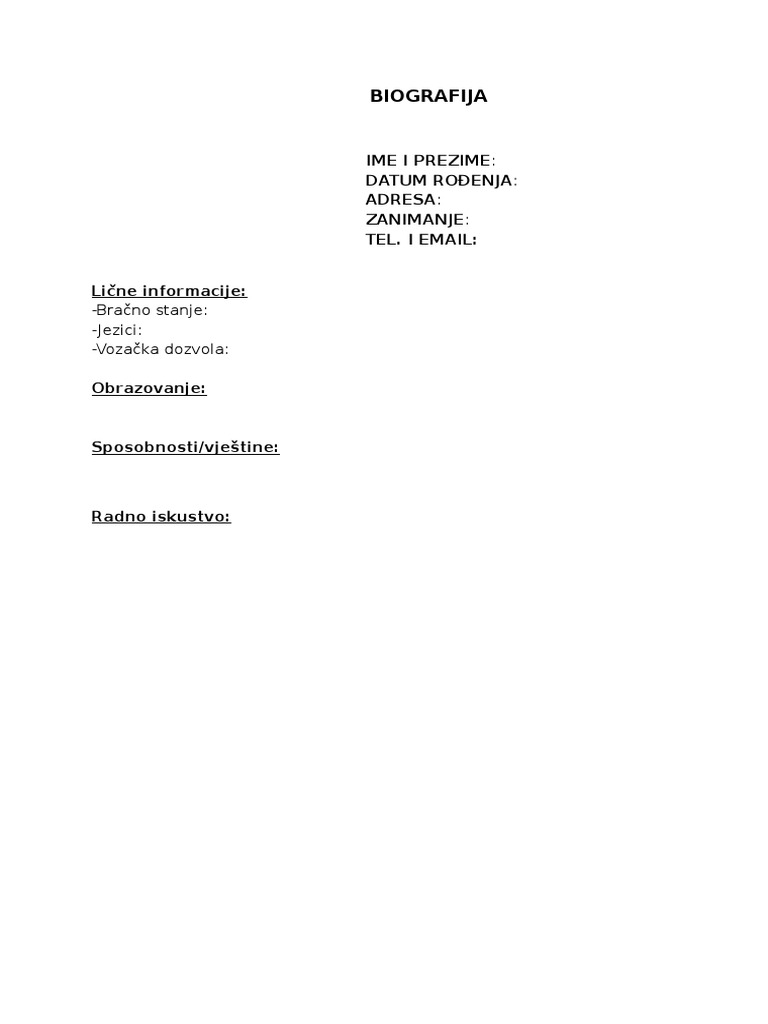 Biografija (CV) | PDF