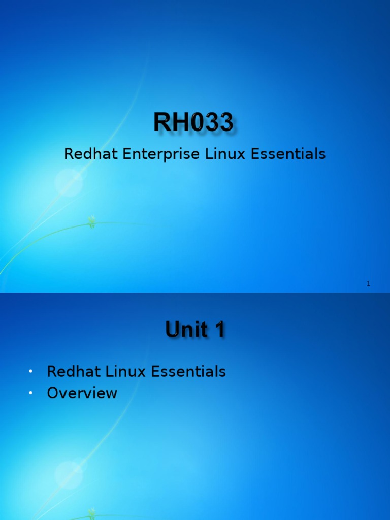 RH033 | PDF | Linux | File System