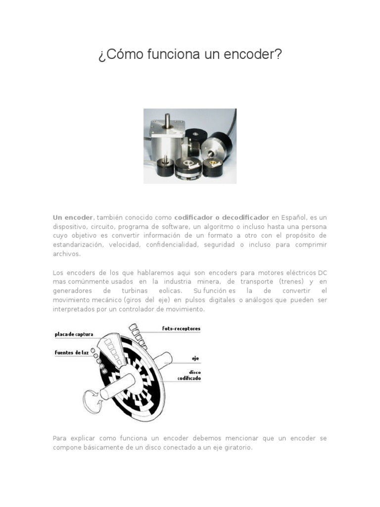 Cómo Funciona Un Encoder | PDF | Ingenieria Eléctrica | Science