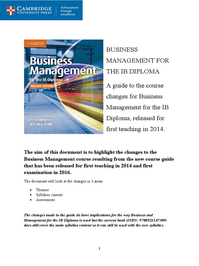 Business Management For The Ib Diploma Web PDF | PDF | Educational ...