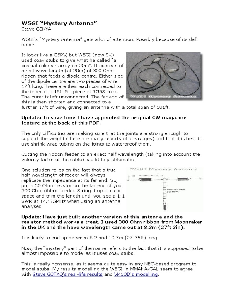 W5GI Mysteryantenna | PDF
