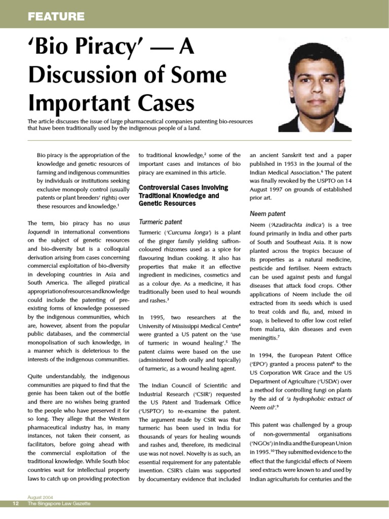 Biopiracy | PDF | Ayahuasca | Patent