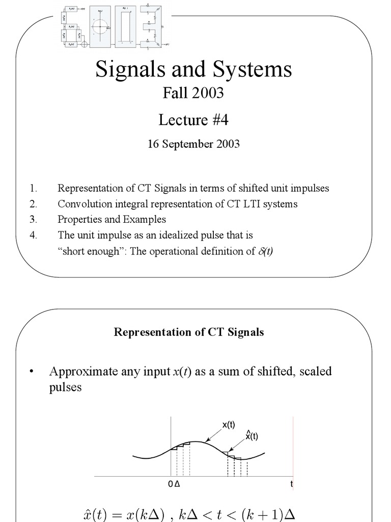 Signal and System Lecture 4 | PDF