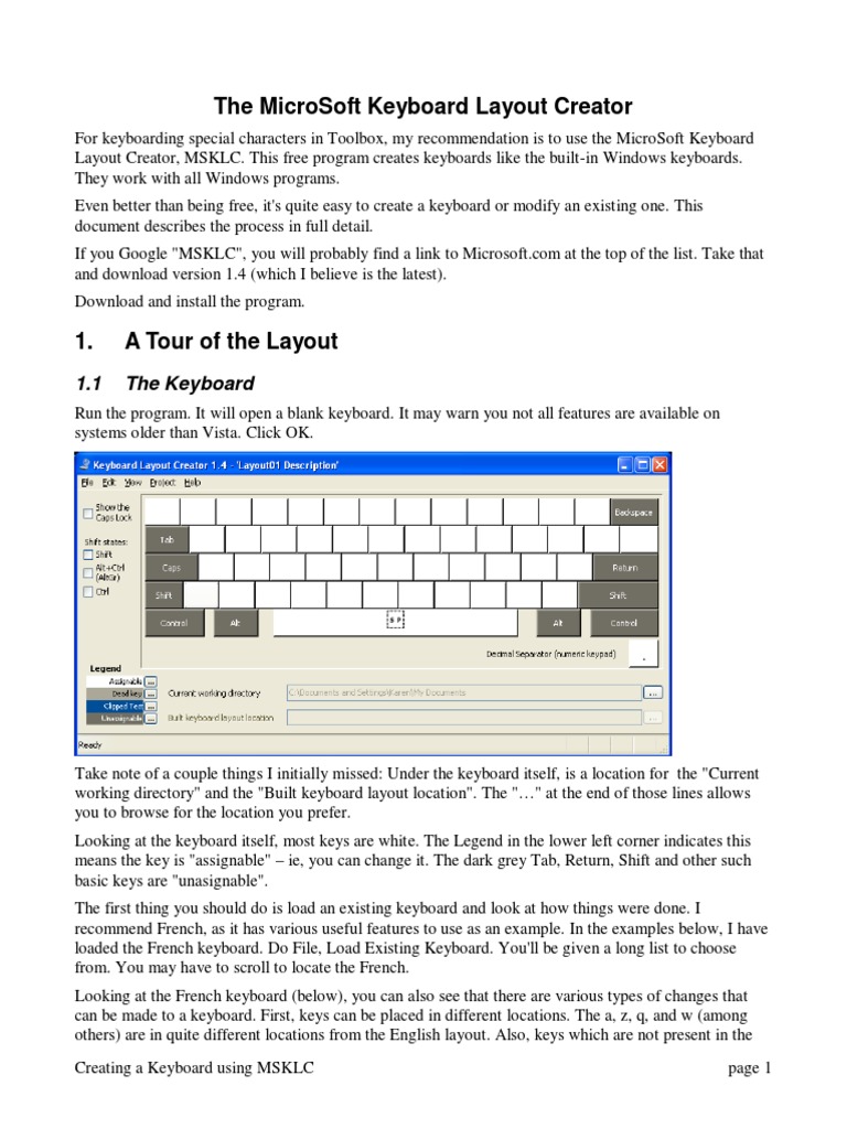 Create Custom Keyboards with MSKLC | PDF | Computer Keyboard | Human ...