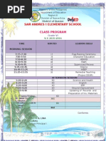 Class Program Grade 5 | PDF