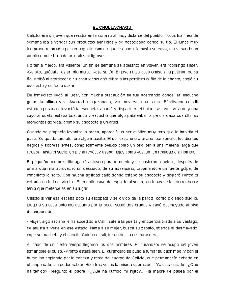 El Chullachaqui | PDF | Luna | Selva