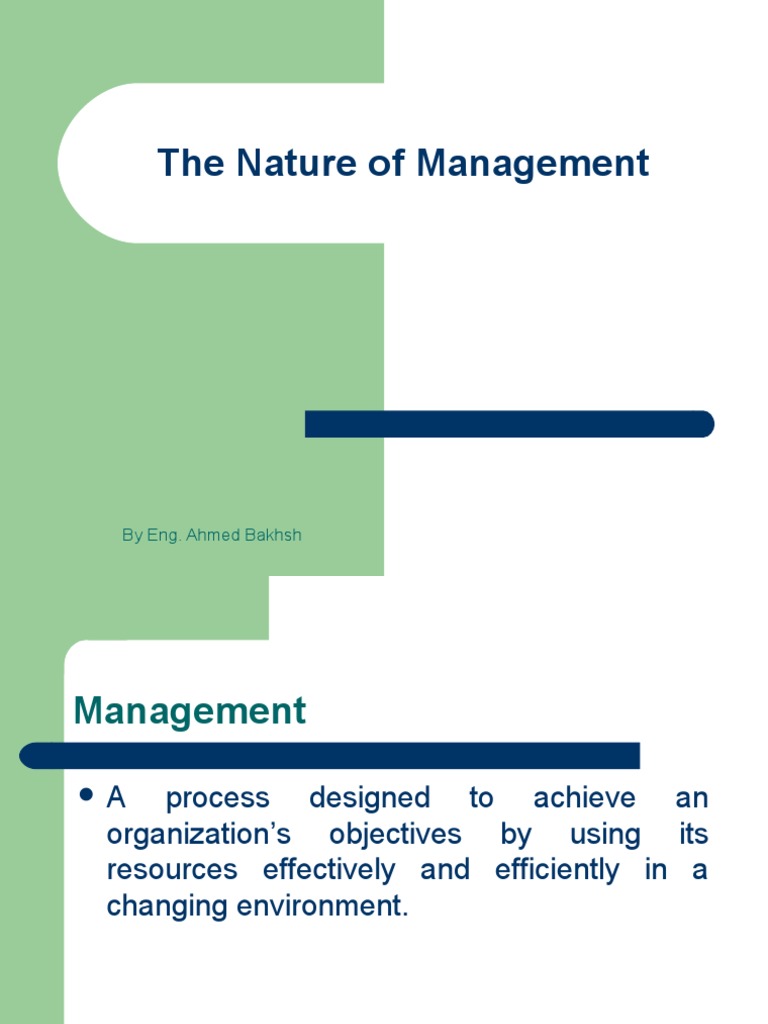 The Nature of Management | PDF | Leadership | Employment