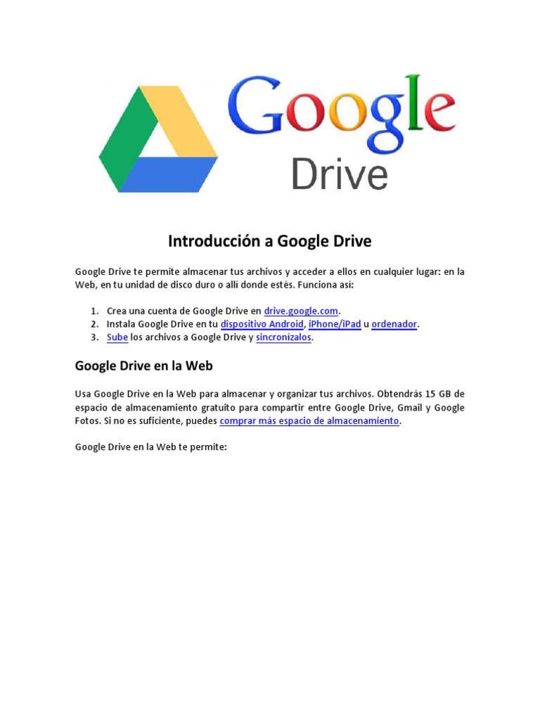 Introducción a Google Drive | Google | Archivo de computadora