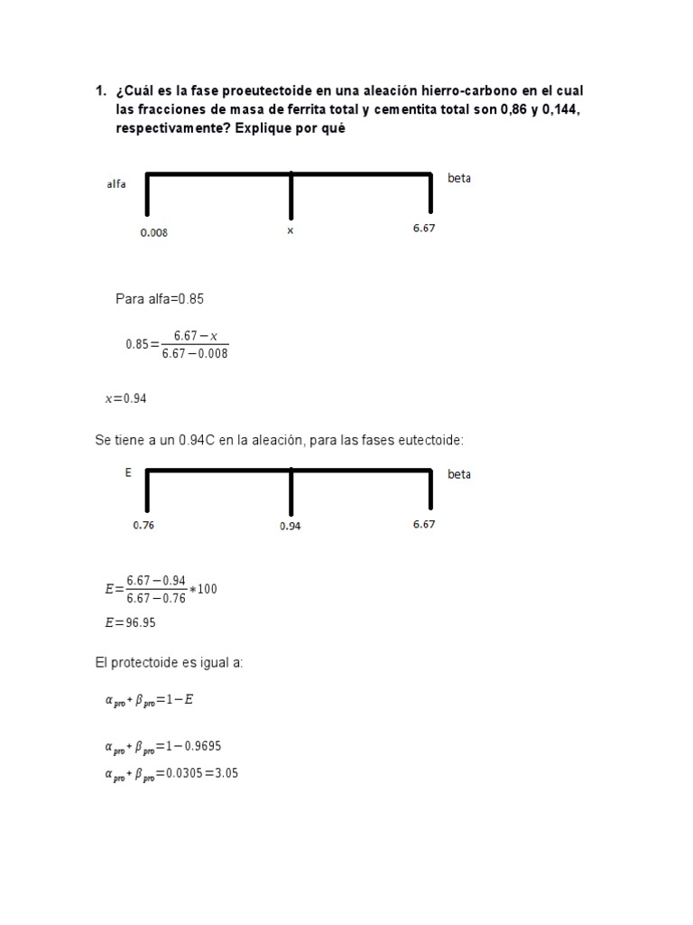 Cuál Es La Fase Proeutectoide en Una Aleación Hierro | PDF