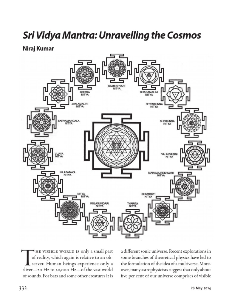Sri Vidya Mantra :Unravelling the Cosmos | Hindu Philosophy | Religious ...