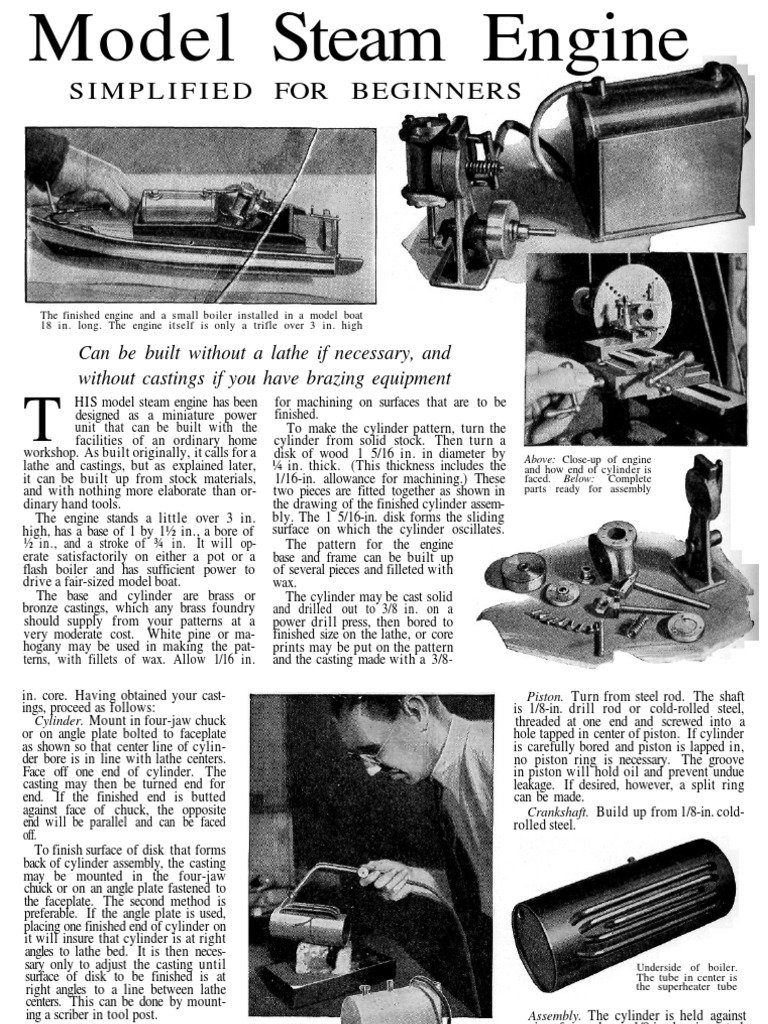 Beginner's Guide to Model Steam Engine | PDF | Art | Technology ...
