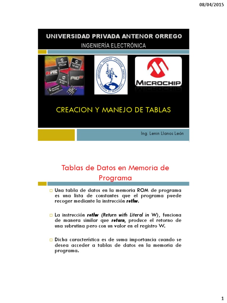 Tablas Assembler | PDF | Programa de computadora | Programación
