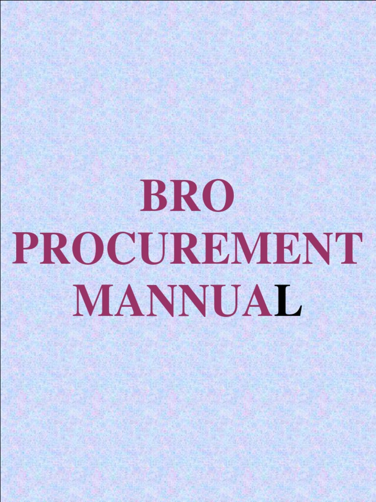 Bro Procurement | PDF | Procurement | Request For Proposal