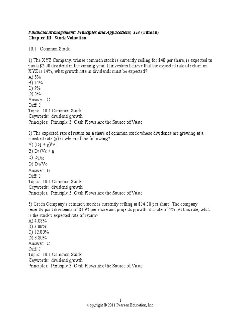 Chapter 10 | PDF | Preferred Stock | Stocks