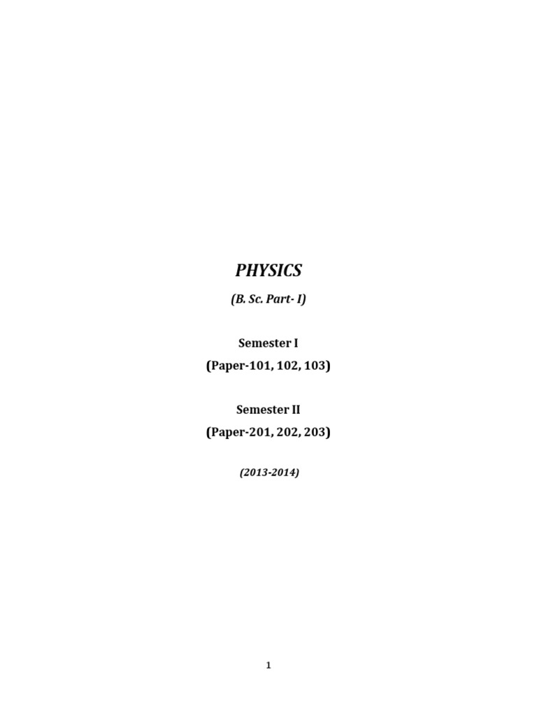 Syllabus For B.SC Physics Semester Pattern2013 | PDF | X Ray Crystallography | Spectroscopy