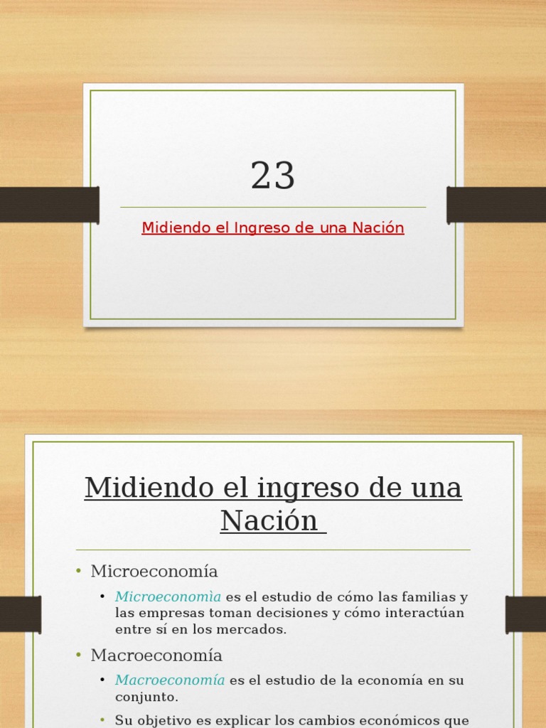 Cap23 Medicion Del Ingreso De Una Nacion Pdf Producto Interno Bruto