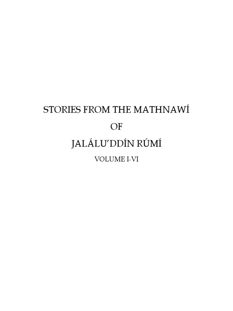 Stories From The Mathnawi Vol 1-6 | PDF | Sufism | Rumi