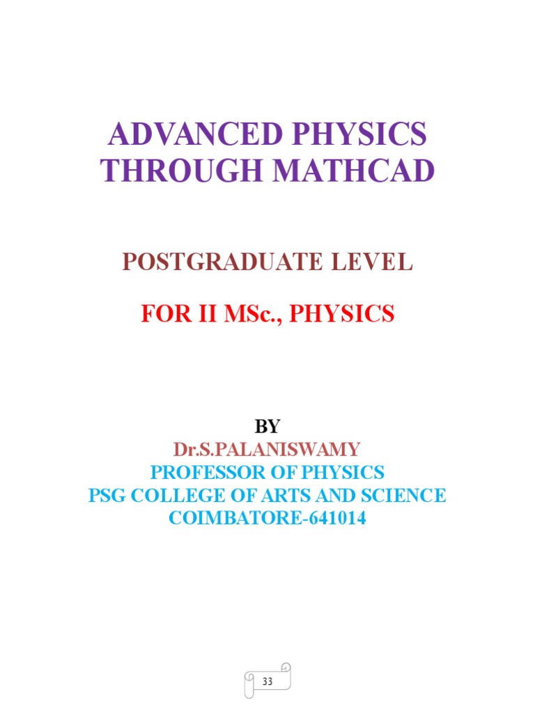 Advanced Physics Through Mathcad | PDF | Array Data Structure | Matrix (Mathematics)