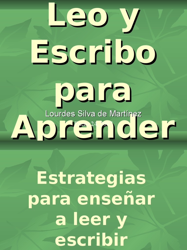 Juego, Leo y Escribo para Aprender | PDF | Lectura (proceso) | Escritura