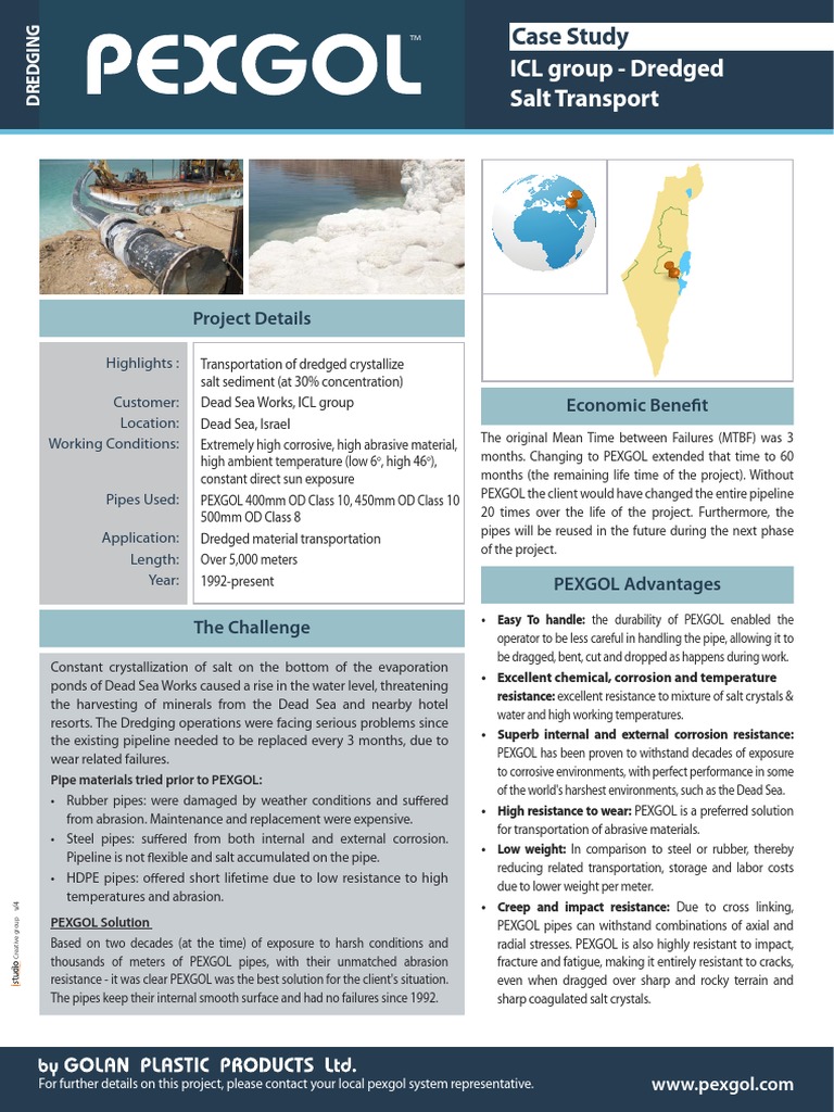 PEXGOL Pipes: Dredging Case Study | PDF | Wear | Corrosion