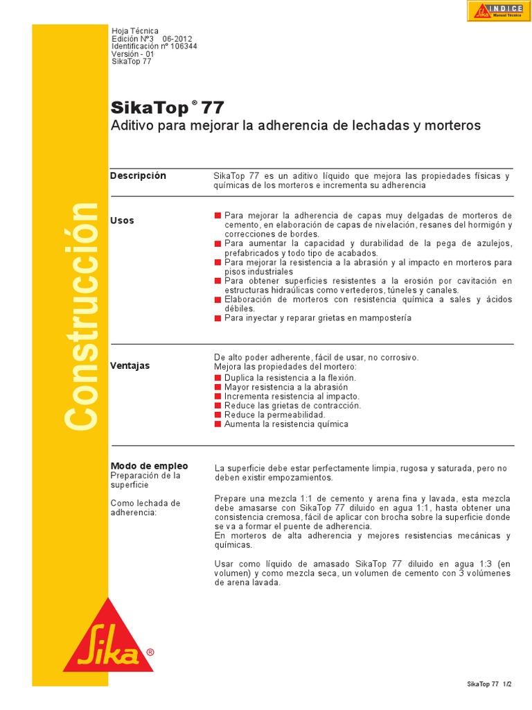 SikaTop 77 PDS | PDF