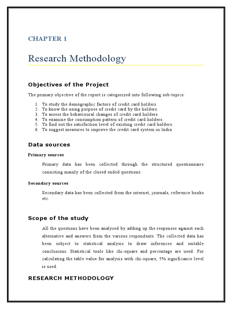 Research Methodology On Credit Card Holders | PDF | Basel Ii | Credit Card
