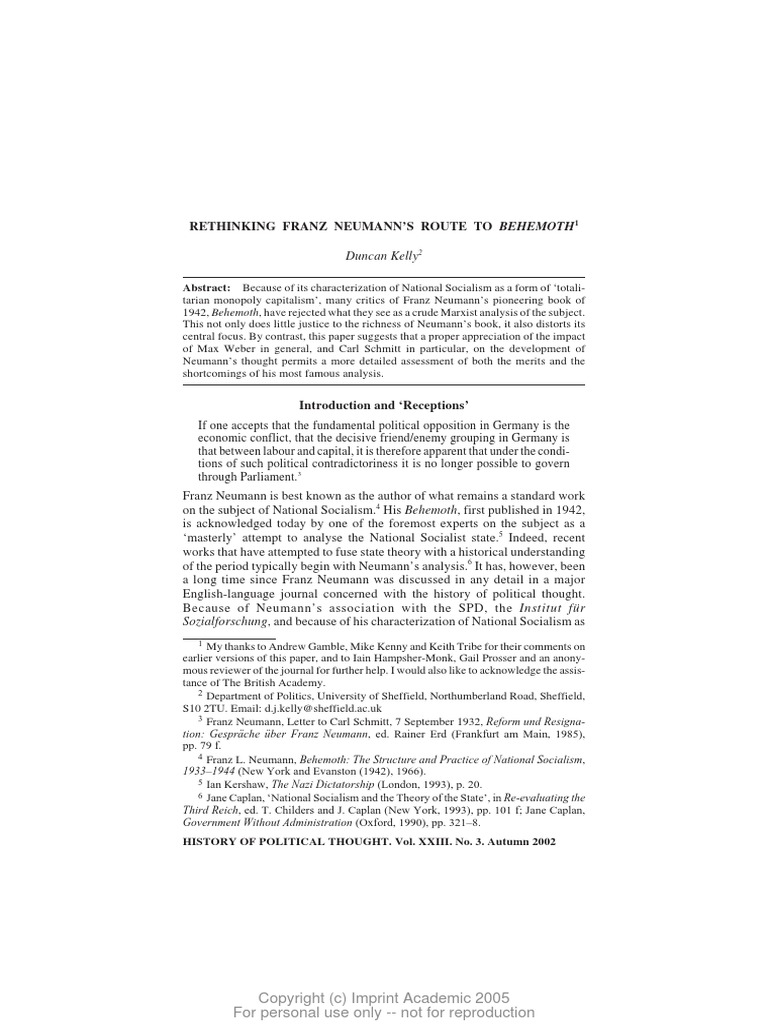 F. Neumann Behemoth | PDF | Sovereignty | Sovereign State