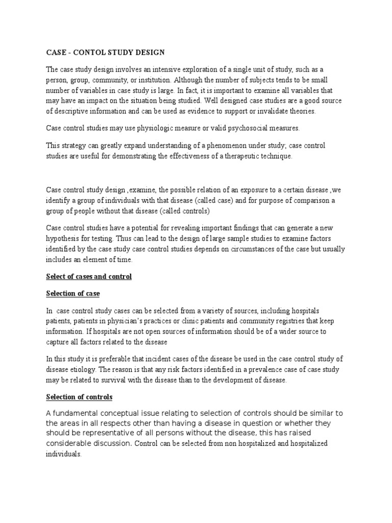Case Study Design | PDF | Case Study | Psychological Concepts