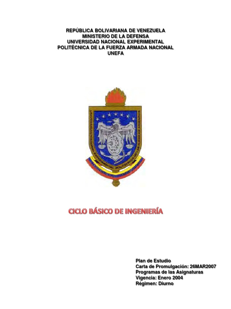 Ciclo Basico Diurno Vigencia 2004 26MAR2007 | PDF | Movimiento (física ...