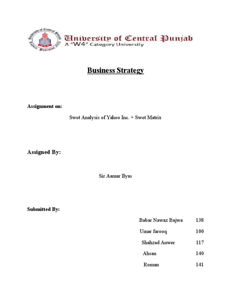 Business Strategy: Assigned by | PDF