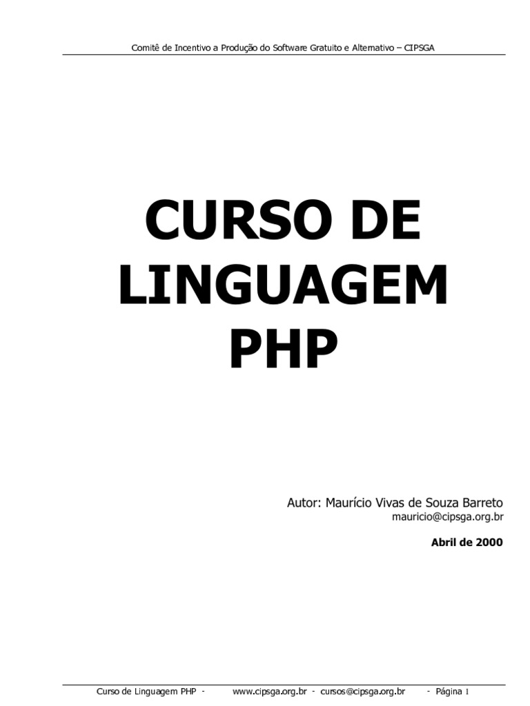 Apostila de PHP | PDF