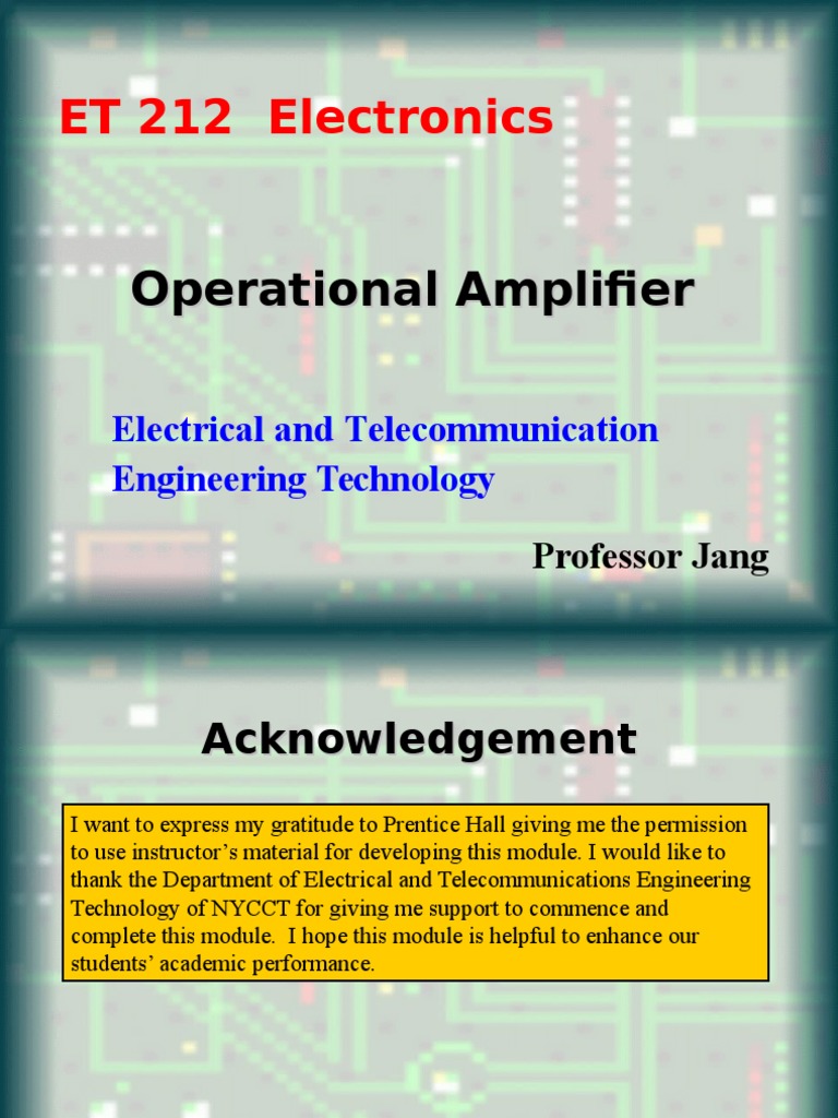 Op-Amp Basics and Configurations | PDF | Operational Amplifier | Amplifier