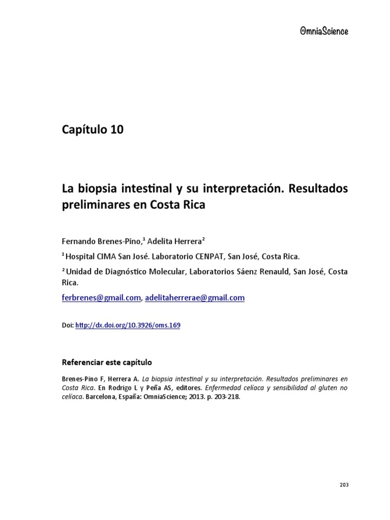 Biopsia Intestinal y Enfermedad Celiaca | PDF