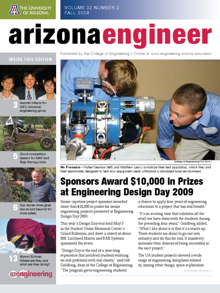 Arizona Engineer Fall 2009 | PDF | Engineering | Science And Technology