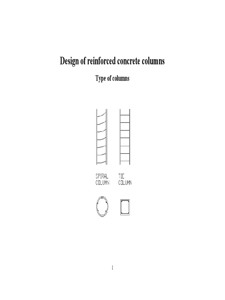 Design of Reinforced Concrete Columns PDF | PDF | Column | Strength Of ...