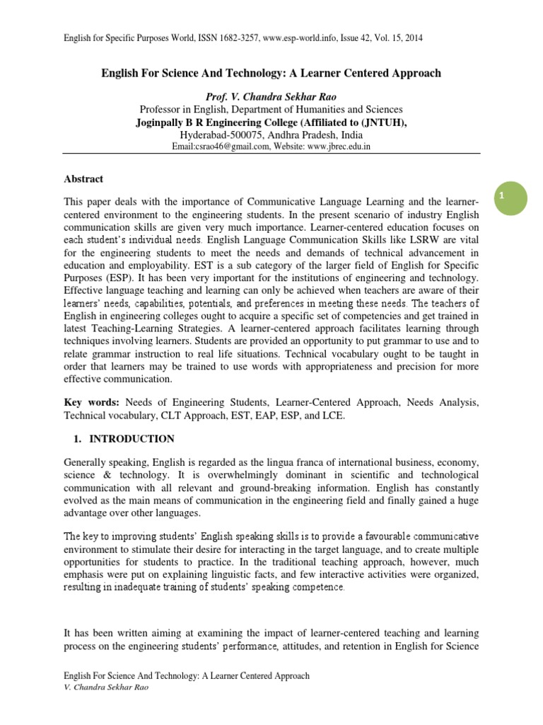 English For Science and Technology - Learner S Approach PDF | PDF ...