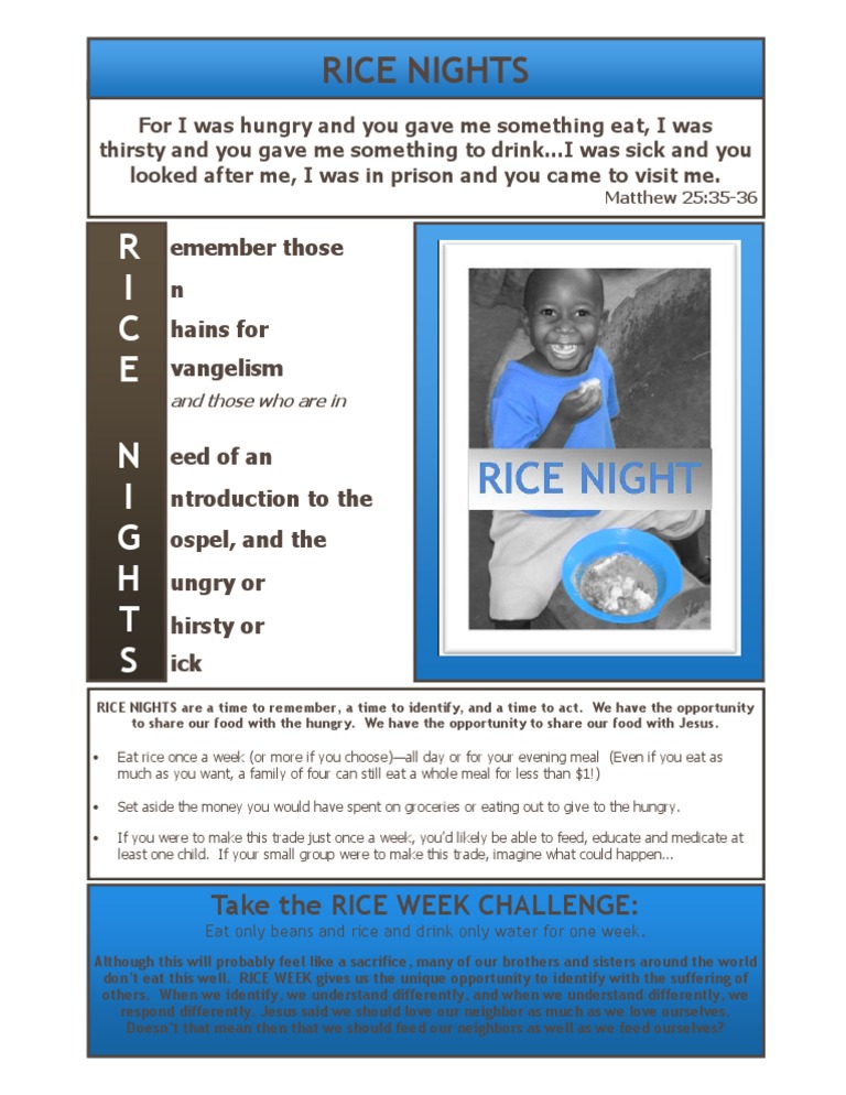 Rice Night B | PDF | Religion & Spirituality