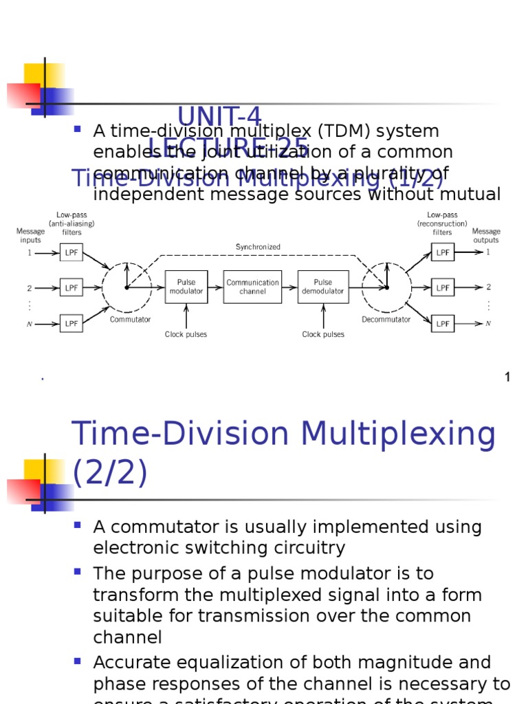 Time-Division Multiplexing Overview | PDF | Multiplexing | Electricity