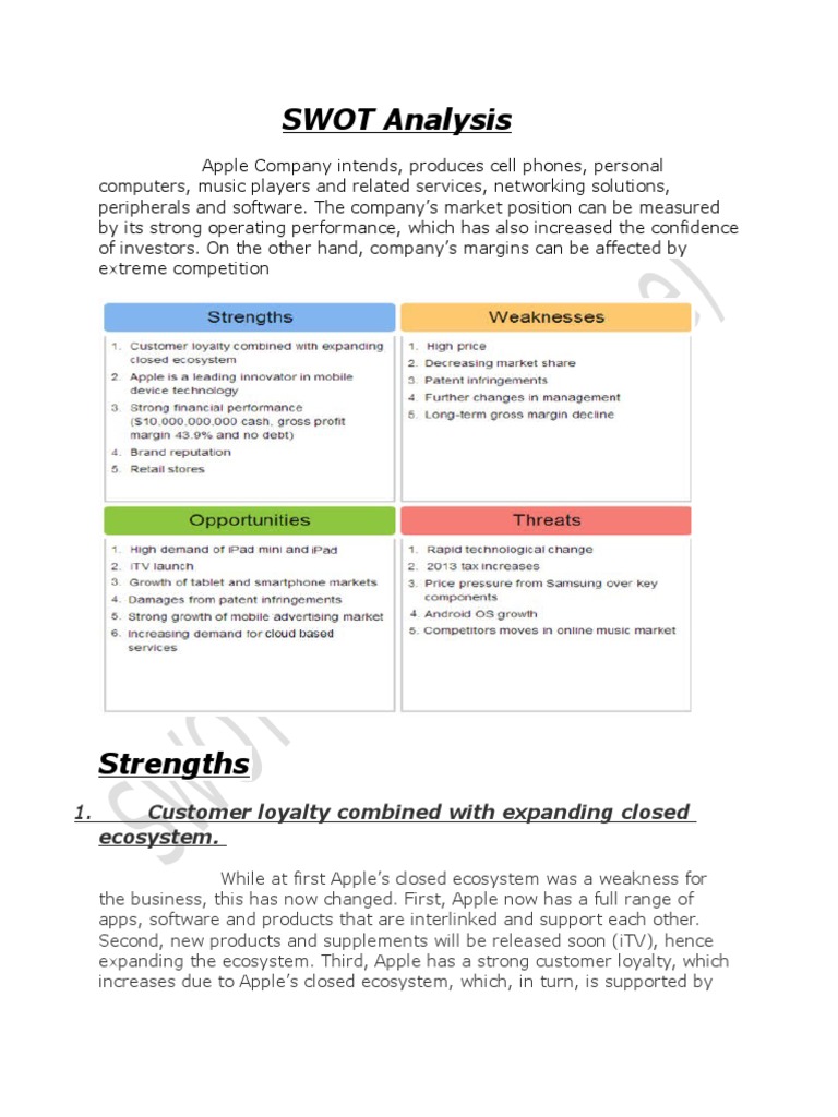 SWOT Analysis | Apple Inc. | Competition