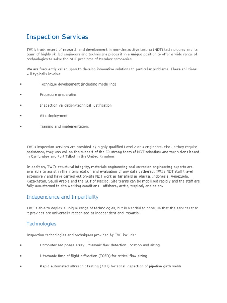 Twi | PDF | Nondestructive Testing | Welding