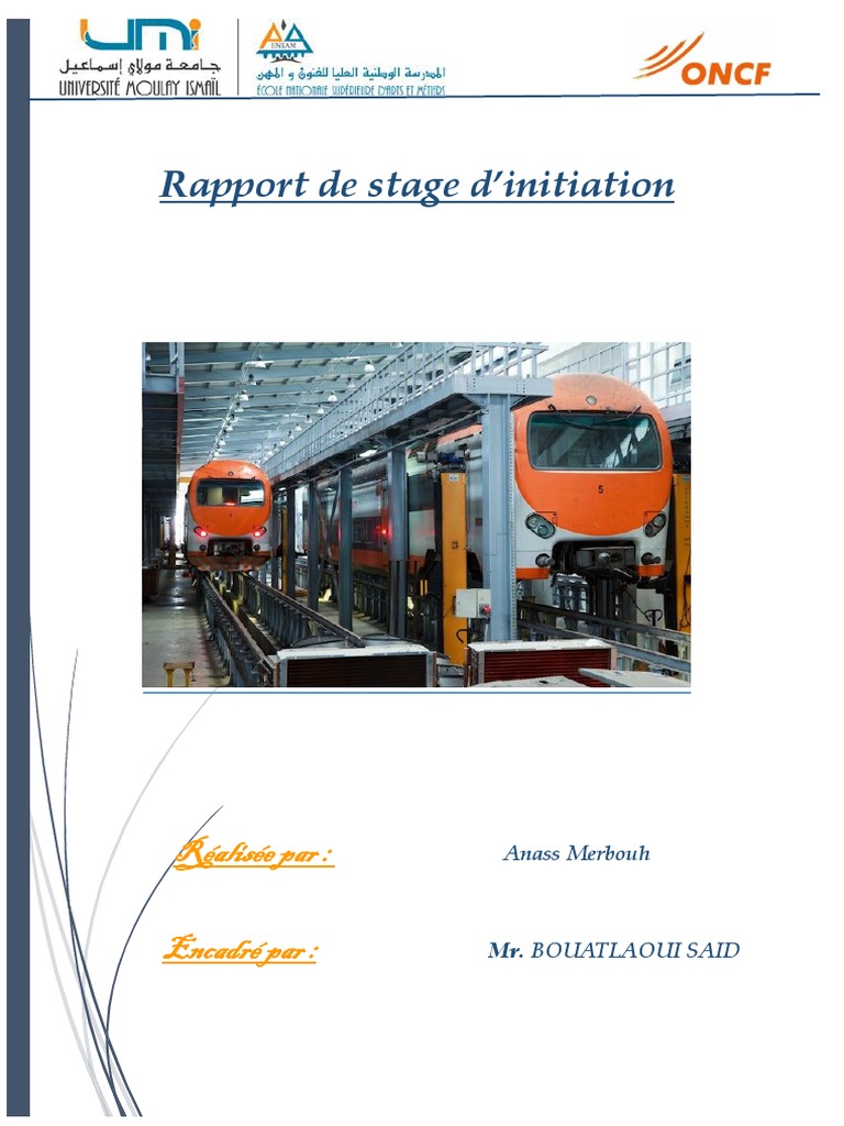 Rapport de stage à l'ONCF et EMIM | PDF | Piston | Réfrigérateur