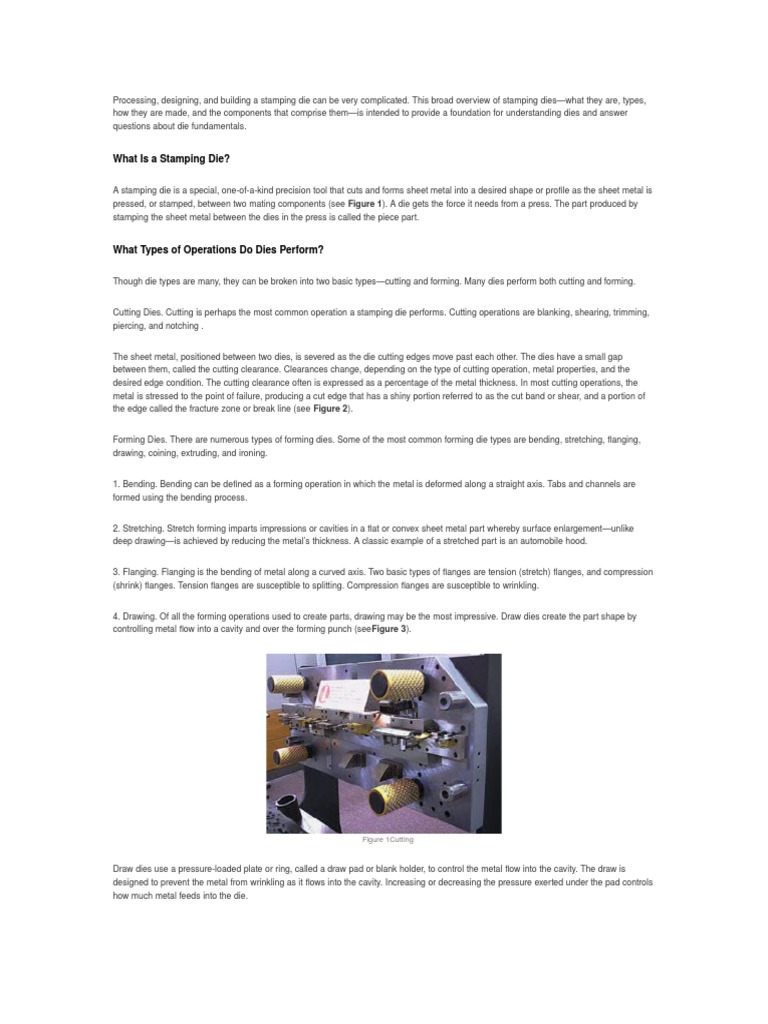 Die Basics | PDF | Sheet Metal | Metalworking