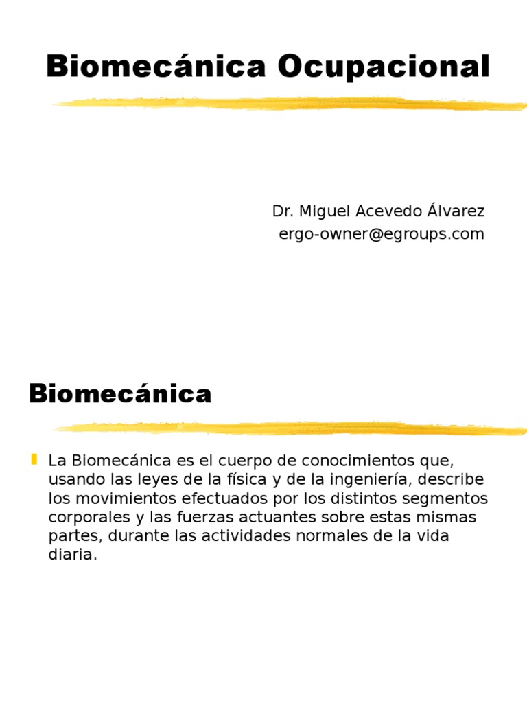 BIOMECANICA | PDF | Palanca | Biomecánica