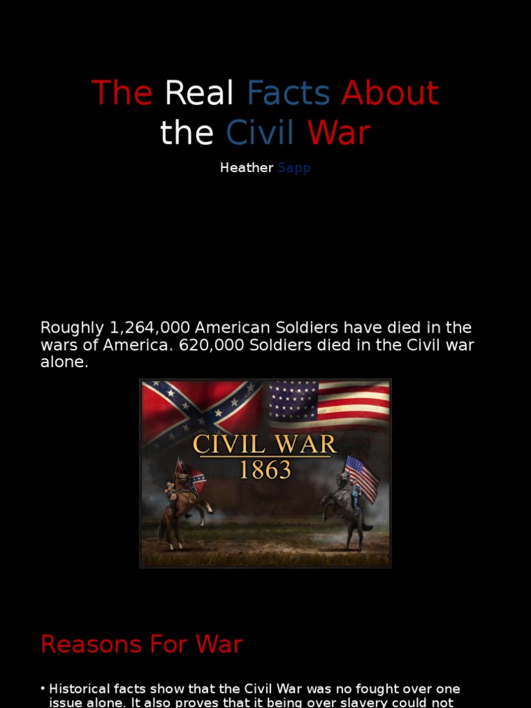 The Real Facts About The Civil War | PDF | Confederate States Army ...