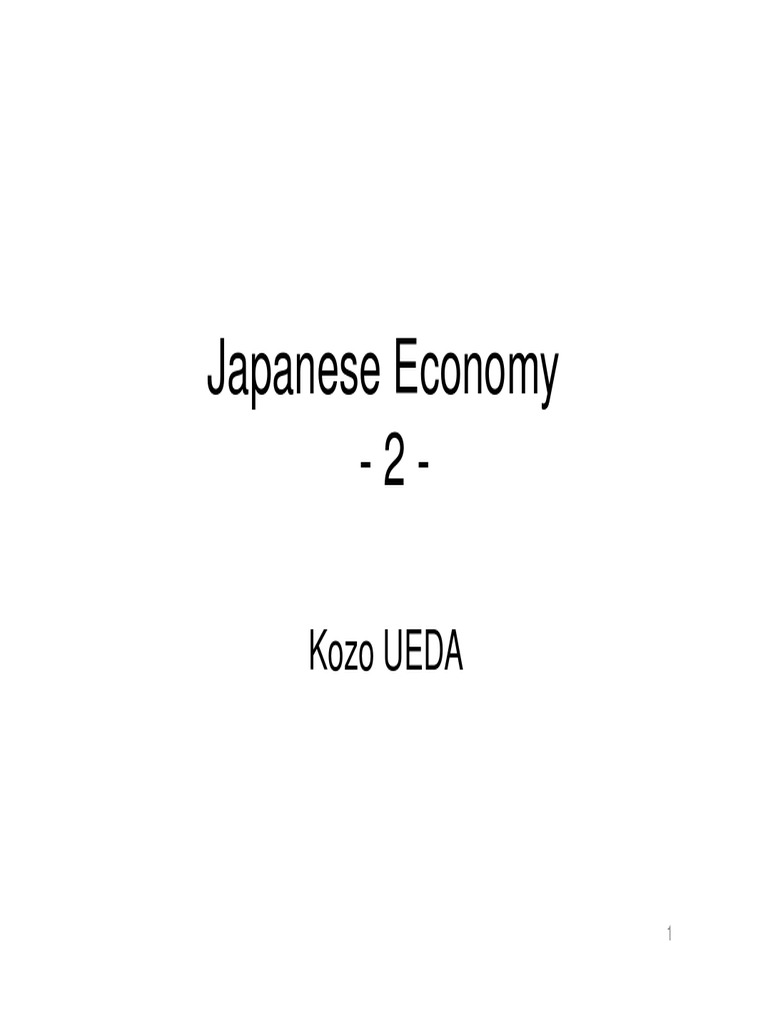 Japanese Economy | PDF | Economic Growth | Macroeconomics