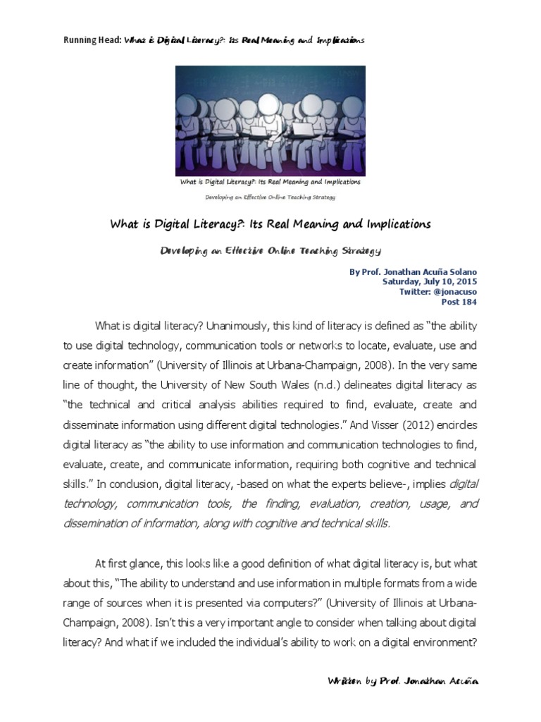 What Is Digital Literacy? | PDF | Literacy | Lifelong Learning