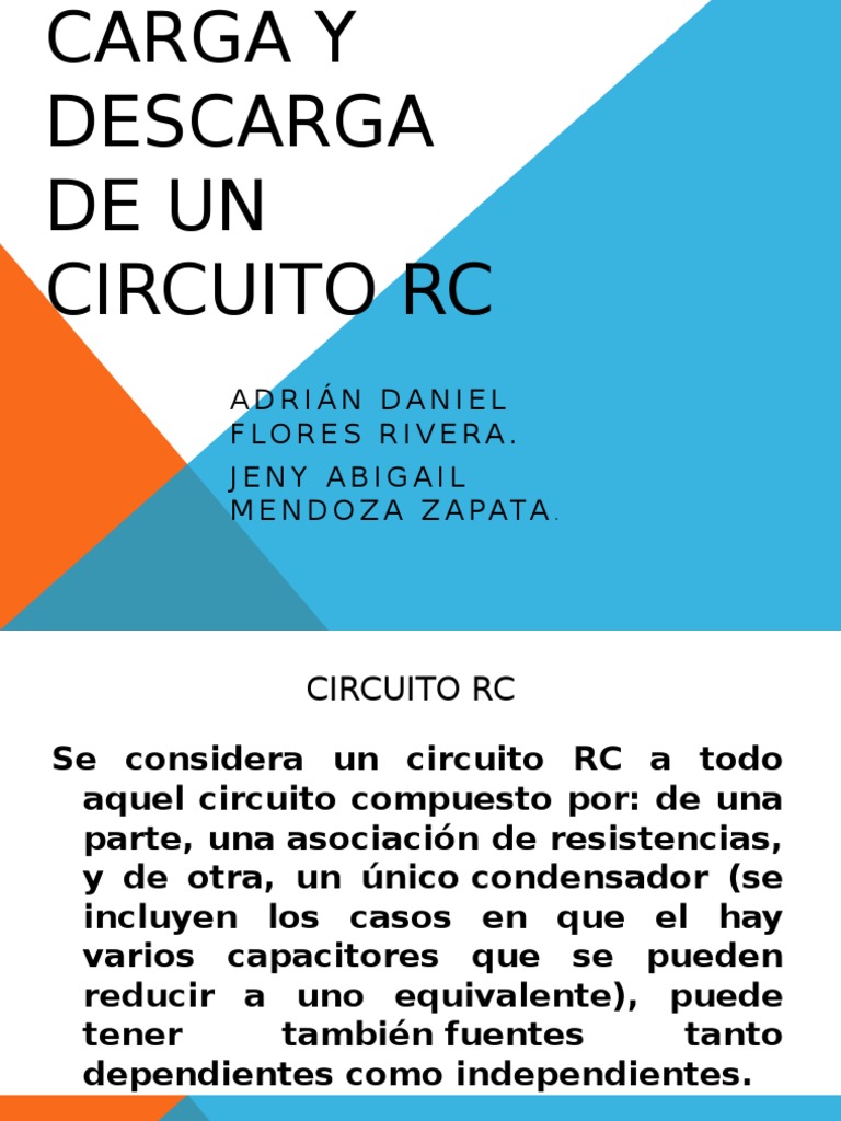 Carga y Descarga de Un Circuito RC