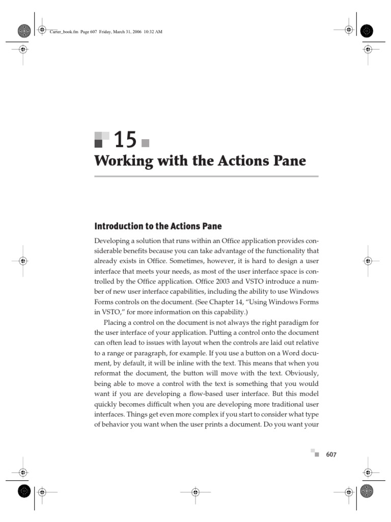 Working With The Actions Pane | PDF | Component Object Model ...