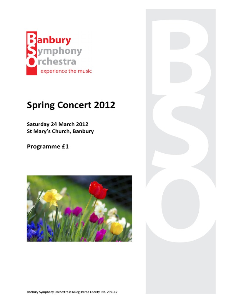 Concert Programme Spring 2012 DRAFT | PDF | Classical Music | Music Theory